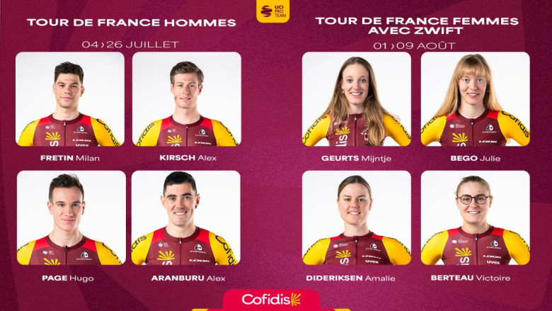 TDF. Tour de France - Kirsch, Fretin... Cofidis a dévoilé ses premiers ...